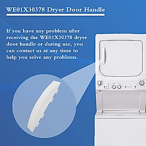 PANDEELS WE01X30378 Dryer Door Handle - Replacement for G-E, Ken-more Washer/Dryer - Replaces WE01X25878, WE01X30378-50PK, WE1M1068, 4958906, AP6983534, PS12743305, EAP12743305