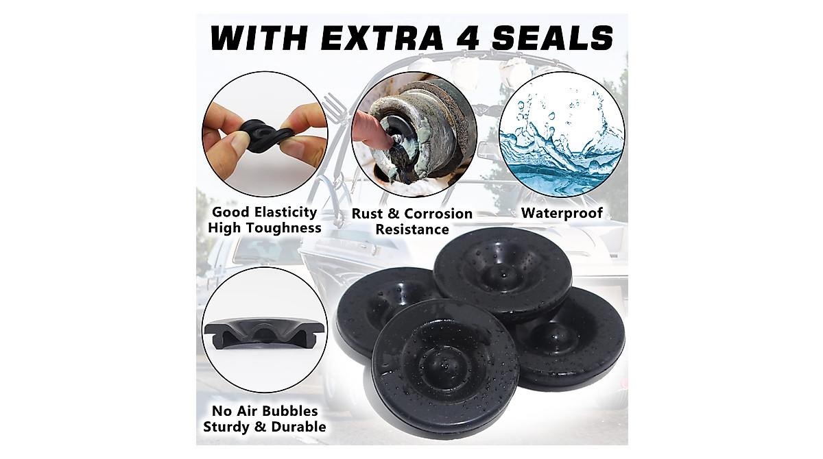GREPSPUD Trailer Hub Dust Caps - Heavy Duty 1.98'' Set for 2000-3500 lb ...