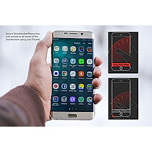 MAXIMEST Phone Ring Finger Holder, Stand, Mirror 360 Rotation Grip and Kickstand Accessory, Compatible with All Smartphones, iPhone, Samsung Galaxy S, Note, Z Fold, Flip, Tablets, iPad (Silver)