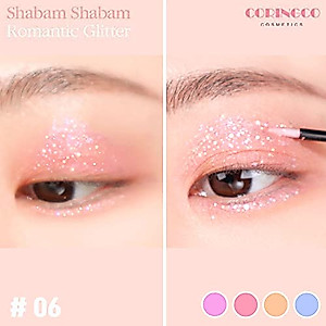 CORINGCO [SET] Eye Glitter Makeup Liquid Eyeshadow Sparkle | Shabam Shabam Romantic Glitter Shadow K beauty Makeup Shimmer (#06 Cherry Blossom Light)