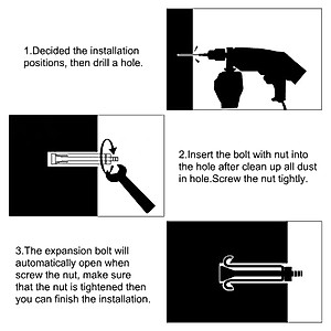 INCREWAY Expansion Bolt, 4 Pcs 304 Stainless Steel Ring Lifting Anchor Eyebolt Expansion Screw with Ring Closed Hook Internal Expansion Bolt Fastner for Concrete Wall, M8 x 80mm