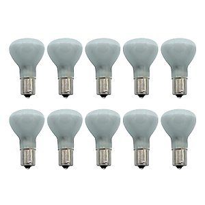 13V RV Light 1383 Bulb by Technical Precision - 20W Frosted R12 BA15S Bulb Single Contact Bayonet Base for Automotive, Elevator, and Reading - 300 Hours Rated Life - 10 Pack