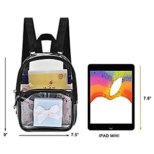 AWXZOM mini Clear Backpack + clear Fanny Pack stadium approved, Waterproof Transparent Backpack with Adjustable Straps for School Work Sports Event Travel Concert approved