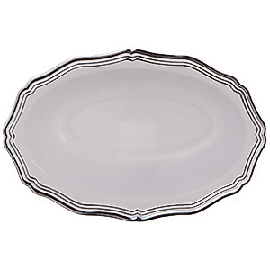 Elegant Aristocrat Collection White/Silver Dessert Bowls (Pack of 10) - Unmatched Quality - Perfect for Dinner Parties & Special Occasions