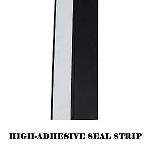 ZningEsxi Door Draft Stopper Under Doors Seal Silicone Seal Strip 2M/78inch Self Adhesive Window Sealing Sticker Bottom Adhesive Black (Width 2.5 cm)