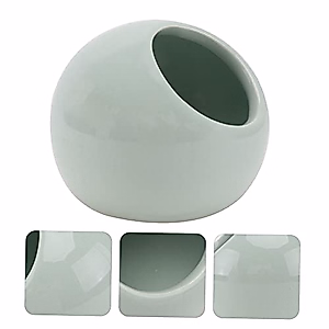 OATIPHO 1pc Hamster Igloo Outdoor Enclosure Outdoor Fencing Rat Cage Accessories Small Hamster Hideout Chinchilla Cave Small Animal Ceramic Critter Pet Habitat Durable Pet Bed Pet Supply