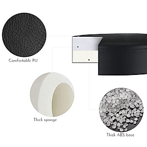 G Ganen Thick Padded Foldable Drum Throne Saddle Stool Adjustable Height No-slip Black