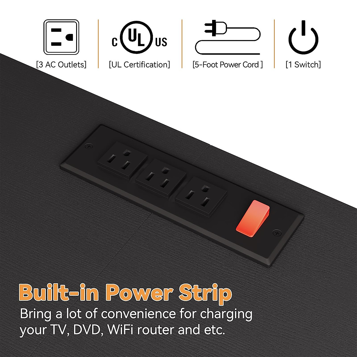 GAOMON Wide Dresser with 10 Large Drawers for 55'' Long TV Stand with Power Outlet Entertainment Center, Storage Fabric Drawer Unit for Bedroom, Living Room, Closet, Entryway, Sturdy Metal Frame