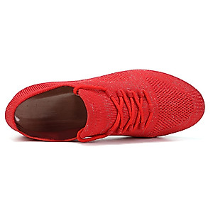 SWDZM Women Standard Practice Social Dance Beginner Ballroom Dancing Shoes Low Heel,Red,Heel 1 ",US 7