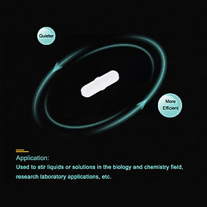MECCANIXITY Magnetic Stirrer Mixer Stir Bar Rod 25mm(1") x7mm with Ring Shape PTFE Coating Magnet White for Laboratory 5Pcs
