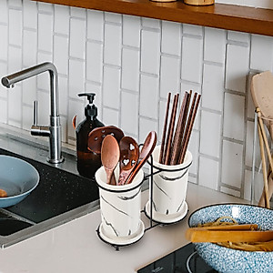 Zerodeko 1 Set nordic holder Binoculars iron Chopsticks Storage Box chopstick rest Japanese-style tableware Flatware Storage Cage practical chopsticks cage chopsticks cage