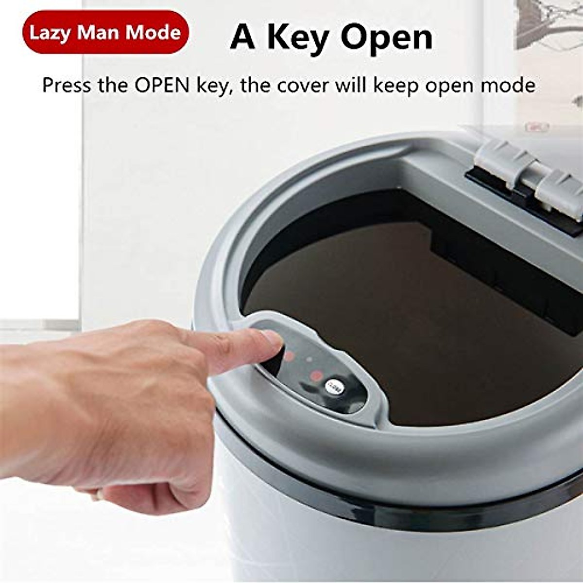 WENLII 11L Intelligent Trash Can Automatic Touchless Induction Motion Sensor Kitchen Wide Opening Sensor Waste Garbage Bin