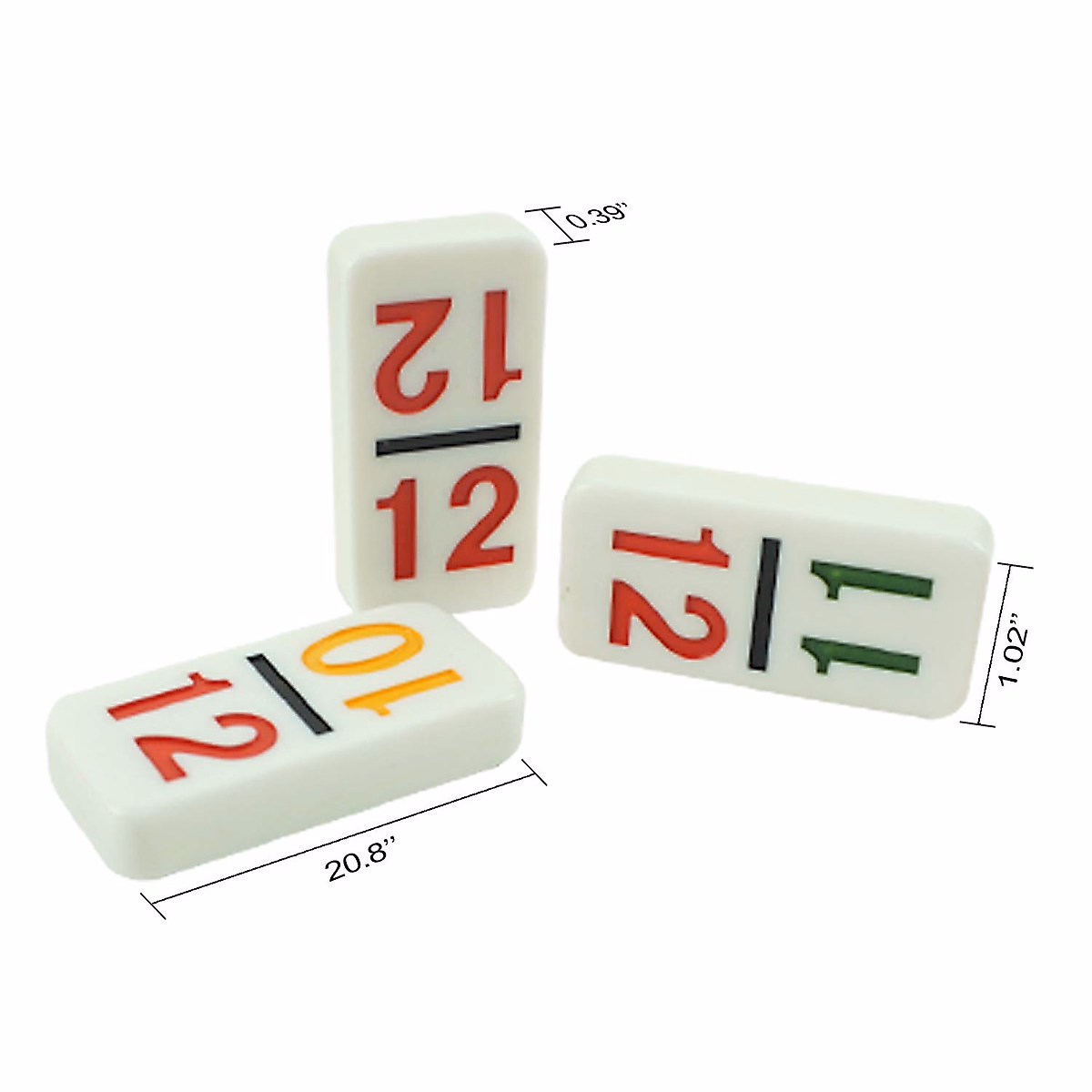LEQUPLAY Mexican Train Number Dominoes Set Double 12 Dominoes 91 Tiles Games with Leather Box , Number Dominoes Set for Kids Adults and Family…