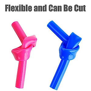 ALINK 15 inch Extra Long Reusable Silicone Straws, 4-Pack Flexible Straws for Stanley 40 oz Tumbler, 1 Gallon Water Bottles, 128 64 30 oz Jug Cup with Cleaning Brush