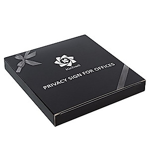 Kichwit Privacy Sign, Do Not Disturb Sign, Out of Office Sign, Welcome Please Knock Sign, Office Sign, 5 Inch, Black