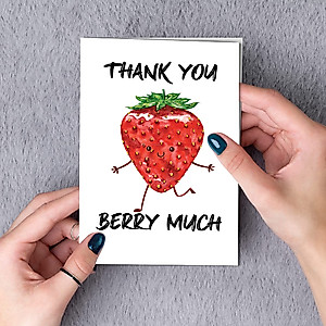 HAHIZIN 40 Funny Thank You Cards with Envelopes & Stickers, Bulk Boxed Set Assortment Blank Notecards, Great for Friends, Family, Coworkers, Customers, Volunteers, and More