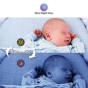 MoonyBaby No WiFi Baby Monitor with 12 Hours Long Battery Life, 1000ft Long Range, 4.3" Display, Auto Night Vision, 2-way Audio, Temperature Sensor, Lullabies and Power Saving/Voice Activation,Trust30
