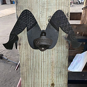 Funny Legs Bottle Opener,Come and Use Me Sexy Lady Legs Shape Can Beer Opener Wall Mountable Iron Metal Manual Beer Opening Tool for Kitchen, Bar, Yard,Birthday Gifts for Men 1