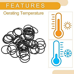 Partuto 50 Pcs 22mm ID x 2mm CS Universal Car O Ring Seal Gasket - Car - Faucet Repair Trucks Suvs Trailer Tube Sealing Waterproof - NBR Rubber Black