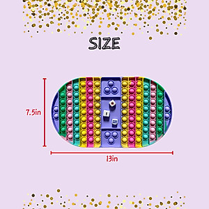 DOROTHY`S ATTIC Pop Fidget Game with dice, Big Bubble Pop Board with Three Math Dices, Math Games for Addition Subtraction Multiplication Division, Sensory Toys for Parent-Child time.