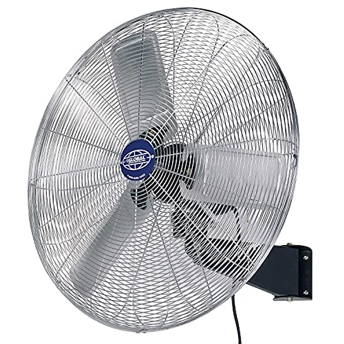 Global Industrial Deluxe Oscillating Wall Mount Fan, 30" Diameter, 1/2HP, 10,000CFM