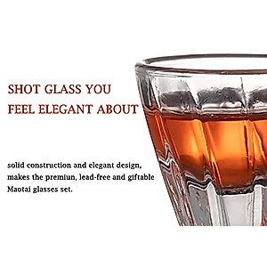 BothEarn Mini Shot Glass Set of 2-14 ml Cute Egg Cup with Stem - Gift Box for Tequila Vodka Soju Whiskey Maotai