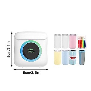 VIADHA Label Maker Thermal Barcode Label Printer, Portable Mini USB Rechargeable Bluetooth Sticker Maker Wireless Labeler Compatible with iOS & Android for Home, Office, Storage, Study