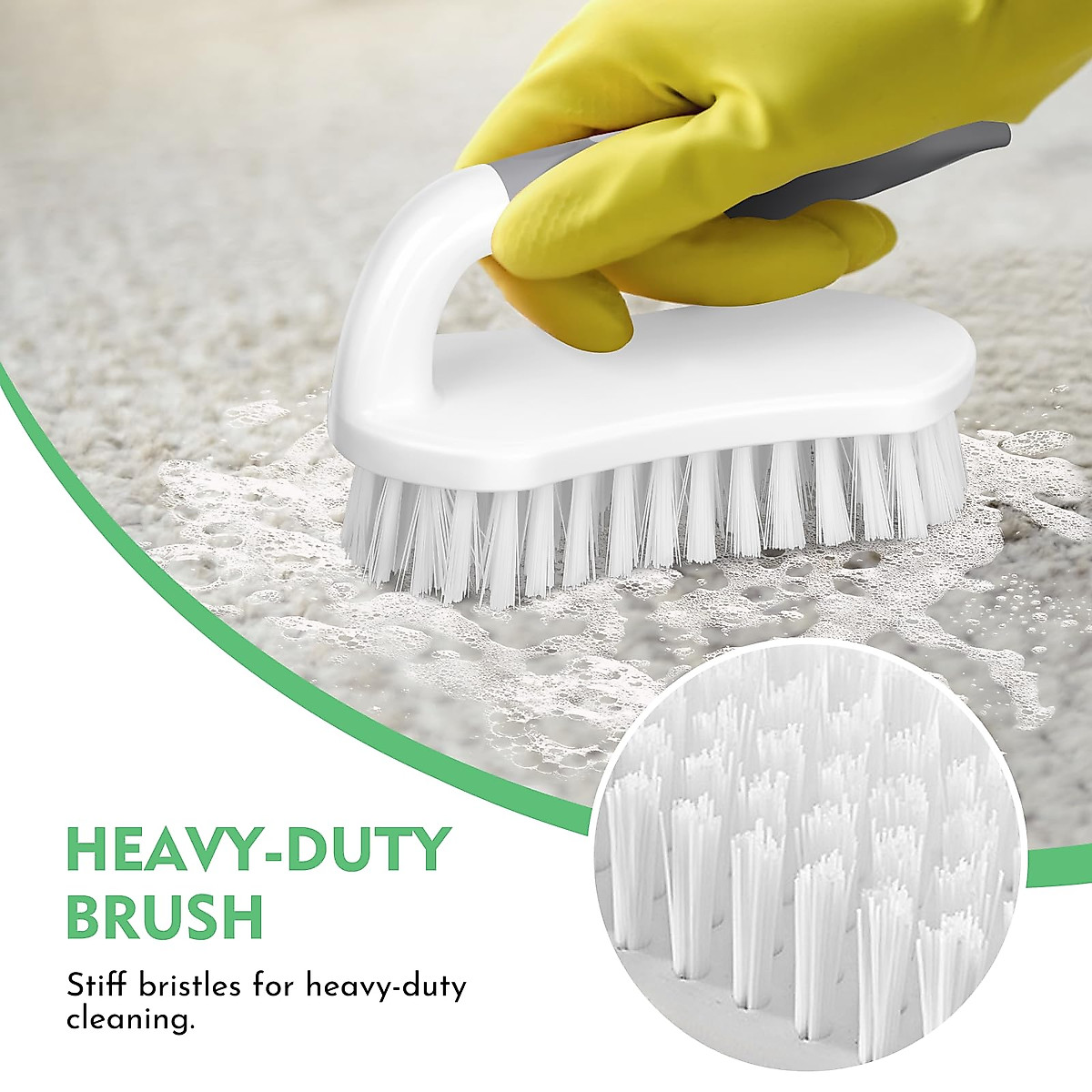 SetSail Scrub Brush, Heavy-Duty Scrub Brushes for Cleaning with Stiff Bristles Cleaning Brush for Shower, Bathroom, Carpet, Kitchen and Bathtub Scrubber - 2 Pack