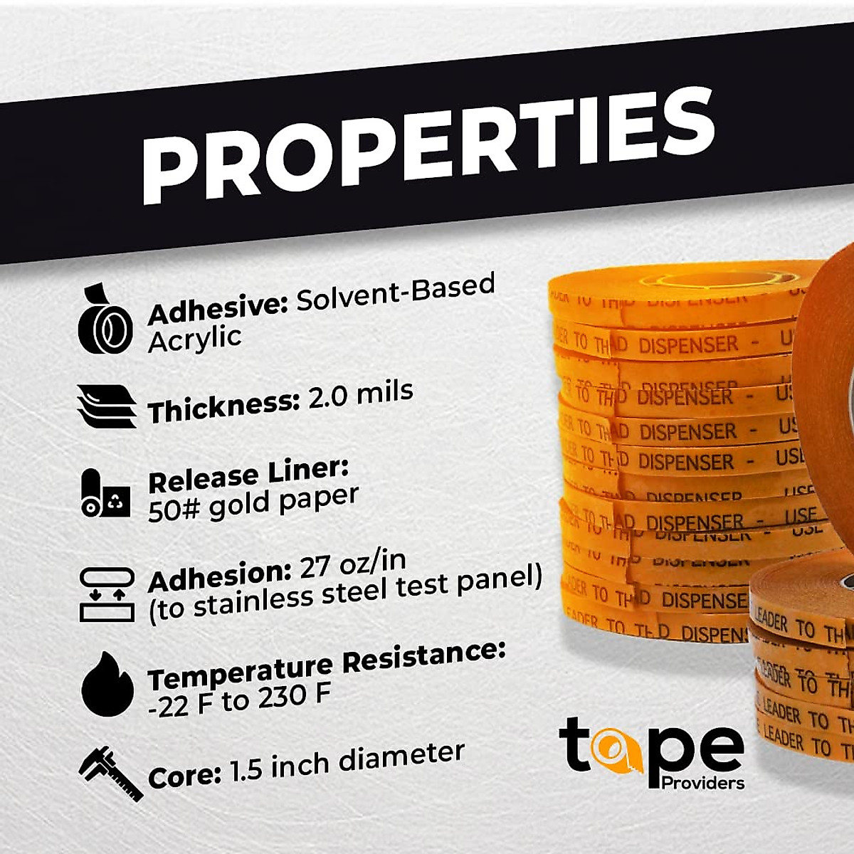 WOD RWATG20 General Purpose ATG Tape, 1/4 inch x 36 yds. (Set of 12 Rolls) Adhesive Transfer Tape Glider Refill Rolls Clear Adhesive on Gold Liner (Acid Free)