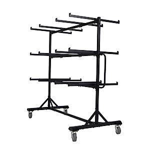 LIFETIME 80669 Upright Chair Storage Cart, Black