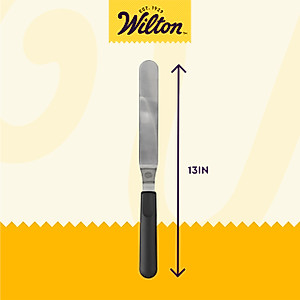 Wilton Icing Spatula, 13-Inch, Angled Cake Spatula, Steel