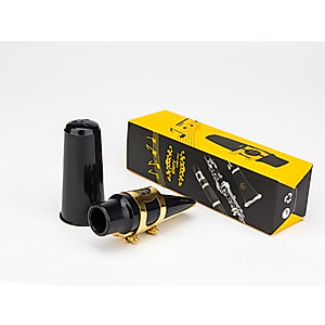 Glory Alto Saxophone Mouthpiece Kit with Ligature,one reed and Plastic Cap-Gold