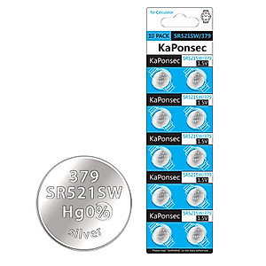 KaPonsec 20Packs SR521SW 379 LR521 AG0 1.5V Button Coin Cell Watch Battery