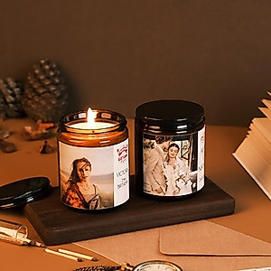 Personalized Scented Soy Candles with Your Own Picture | 4oz/9oz Personalized Candles with Name, Long Lasting Customized Gifts with Custom Candle Jar | Different Scent Options