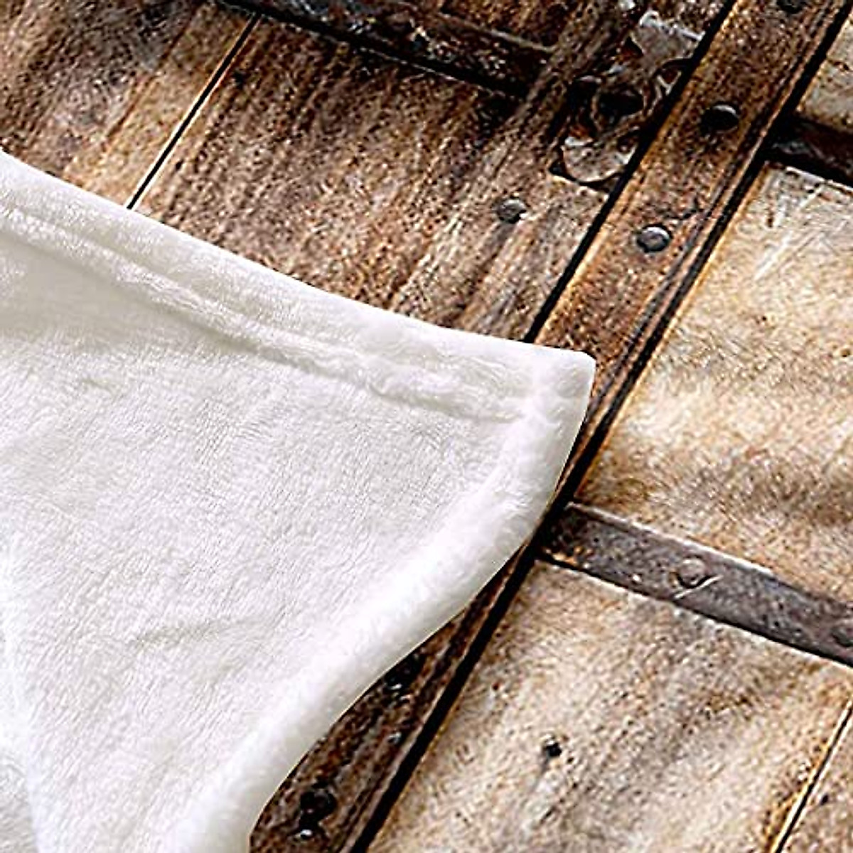 NARBOR Soft Fleece Throw Blanket - Fluffy Microfiber Solid Blankets for Bed and Couch Double/Single Size - 59X79Inch Wooden Door Print Printed Flannel Blanket for Bed, Couch and Sofa