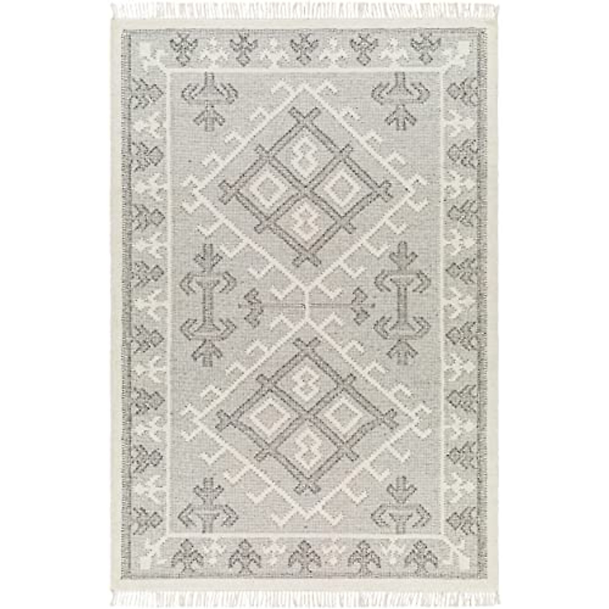Hauteloom Memo Wool Living Room, Bedroom Area Rug - Gray - 8' x 10'