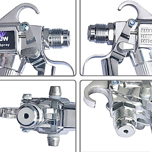 JWGJW 120028 Airless Paint Spray Gun,High Pressure 3600 PSI /517 Tip Swivel Joint with 10 Inch Extension Pole