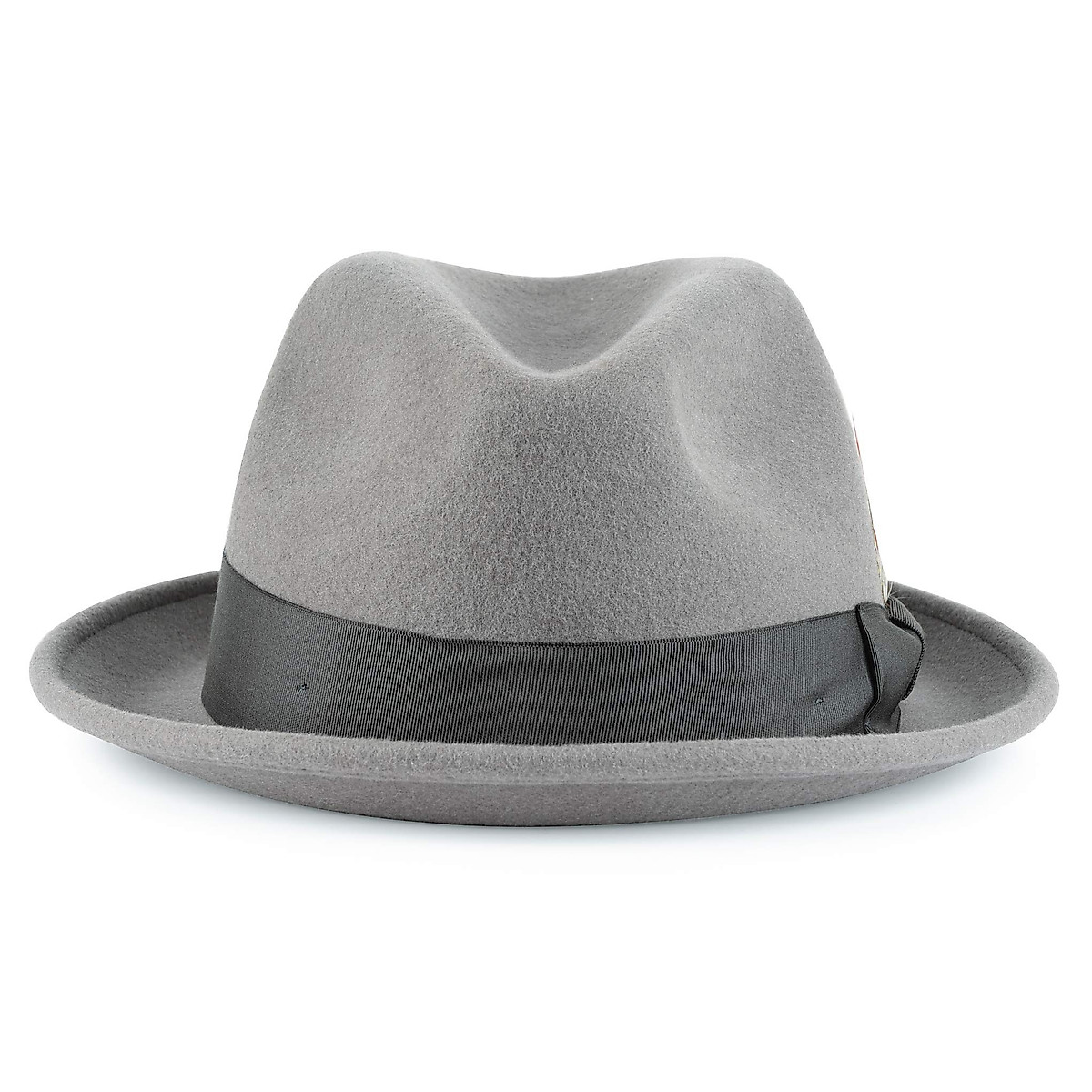 Mens Gray Fedora Hats, 100% Wool Crushable Hat, Packs Easy, Stain Resistant, Stylish Fedora (Also Available in Black)