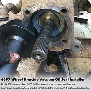 6697 Wheel Knuckle Vacuum Oil Seal Installer Perfectly Fits for Ford 2005 to Current F-250 F-350 Axle Tools, Axle Shaft Seal Installer Tool