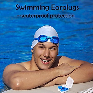 Ear Plugs for Sleeping Noise Cancelling, Reusable Silicone Sound Blocking Earplugs, Waterproof Noise Reduction Ear Plugs for Shooting, Swimming, Concerts, Snoring (50 Pair)
