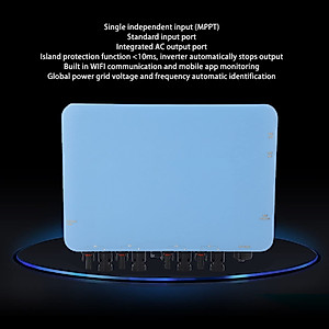 banapoy MPPT Solar Grid Tie Micro Inverter, Smart WiFi APP Control Waterproof DC to AC Microinverter, Pure Sine Output, Solar Grid Tie Micro Inverter, US Plug (1400W)