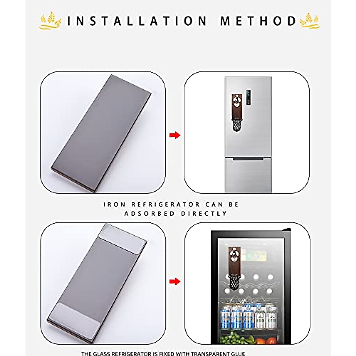 Wall-mounted magnetic bottle opener, wooden, Bottle cap catcher，Ideal Gift for Men and Beer Lovers