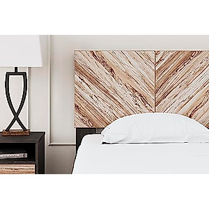 Signature Design by Ashley Piperton Contemporary Platform Headboard ONLY, Full, Two-Tone Black