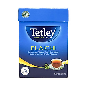 Tetley Tea, Elaichi (Cardamom), 72-Count Tea Bags (Pack of 3)