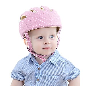 Baby Toddler Walking Helmet Head Protector Baby Helmet for Crawling Walking Toddler Anti-Collision Helmet Head Cushion Hat Breathable Soft Cushion Safety Helmet Adjustable Protective Cap