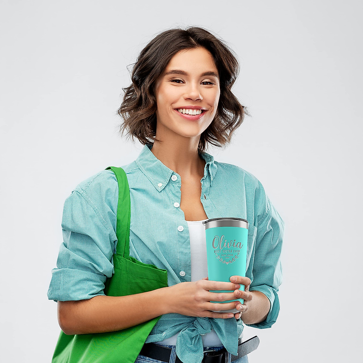 Personalized Tumblers w/Lid - 20 or 30 Oz Rose Gold - Vacuum Insulated Travel Coffee Mugs - Stainless Steel Double Wall Tumbler - Personalized Cups with Name, Text