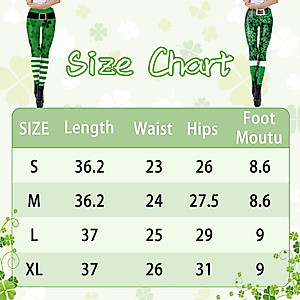 Fairy Baby Women St. Patrick's Day Tights Stretchy Leggings Skinny Pant for Yoga Running (Small)