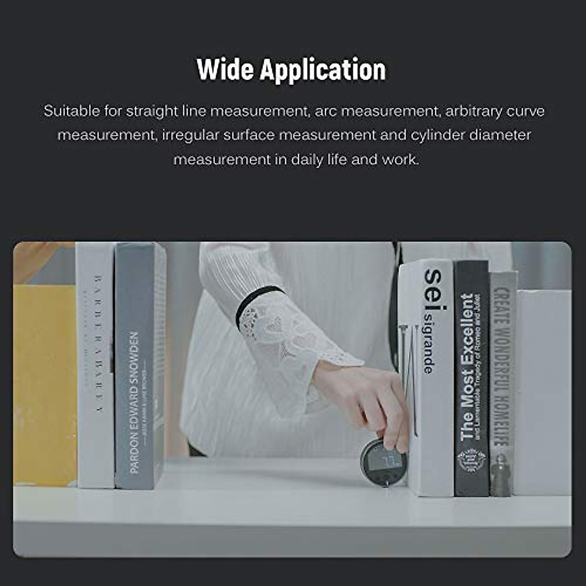 VISLONE Electronic Ruler 8 in 1 Range Finder 99m LCD Display High Accuracy Handheld Length Measuring Tool Long Standby Rechargeable Ruler