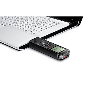 Sony Voice Recorder ICD-PX Series with Built-in Mic and USB, microSD Card Slot Up to 32 GB to Expand Memory, Adjustable Microphone Range, Includes A NeeGo Lavalier Lapel Mic