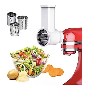 Slicer Shredder Attachment for KitchenAid Stand Mixers, Vegetable Slicer Attachment and Cheese Grater